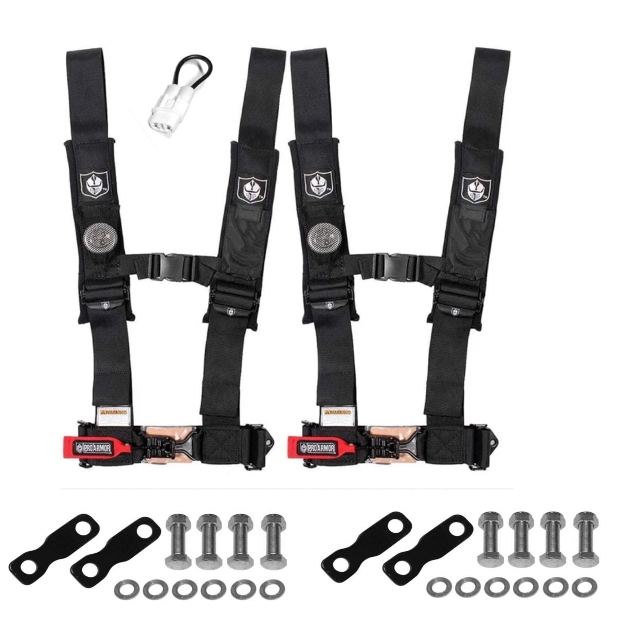 YXZ 1000R 4 Point Harness 3" Set with 2 Harnesses and Lap Mounts